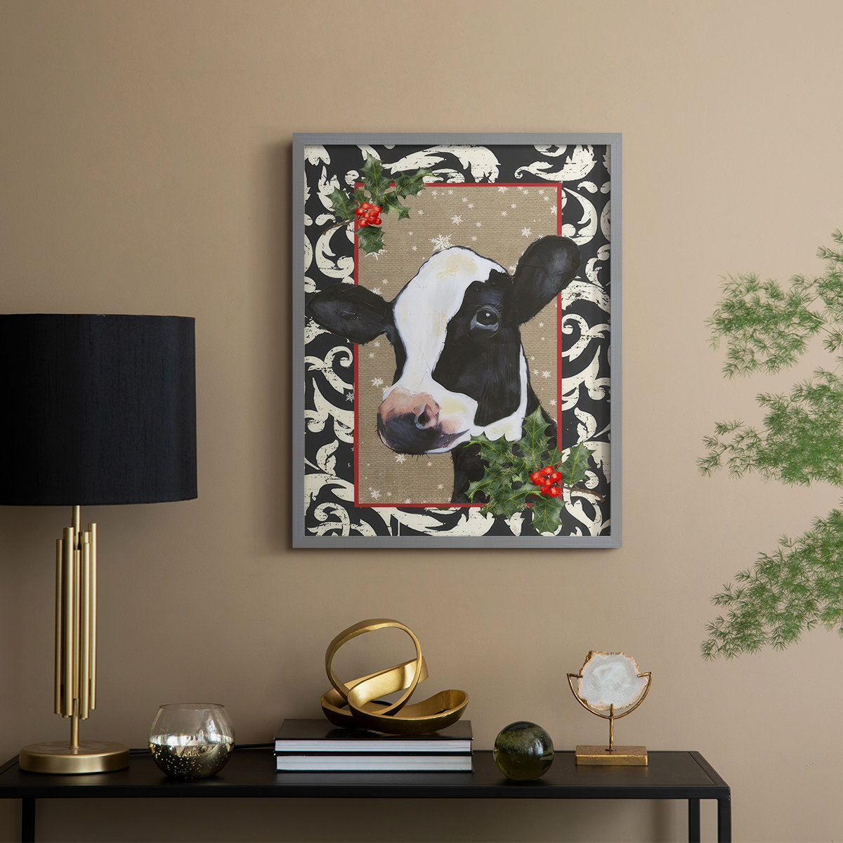 The Holiday Aisle® County Christmas Farm I Framed Print - Solid Wood ...