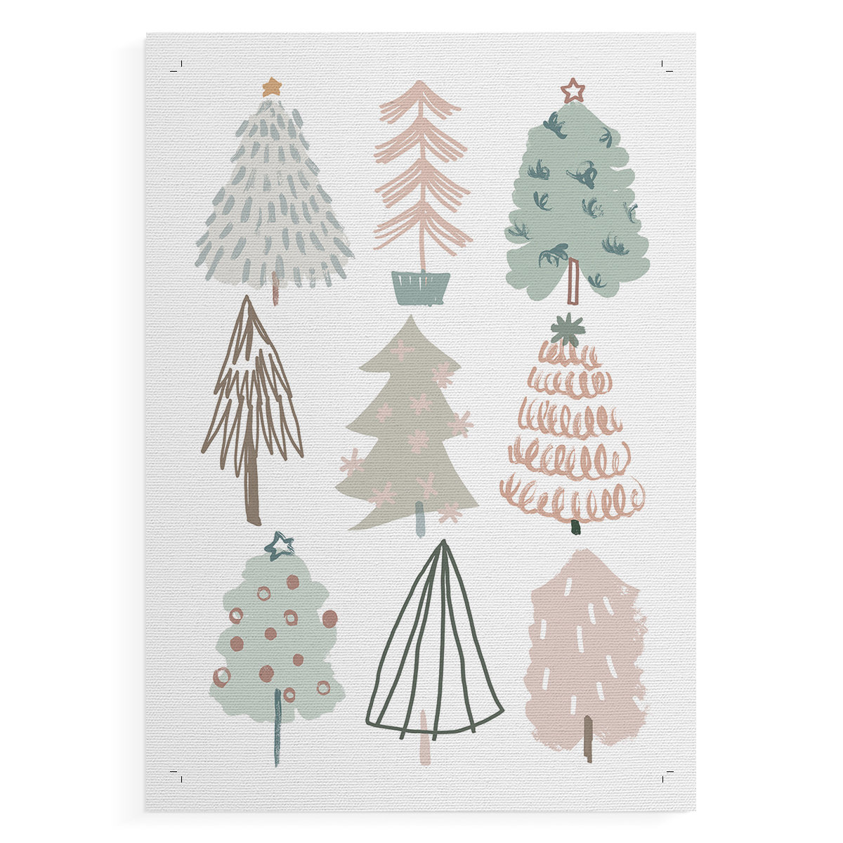 The Holiday Aisle® Christmas Tree Sketchbook I -Canvas Print Only - NOT ...