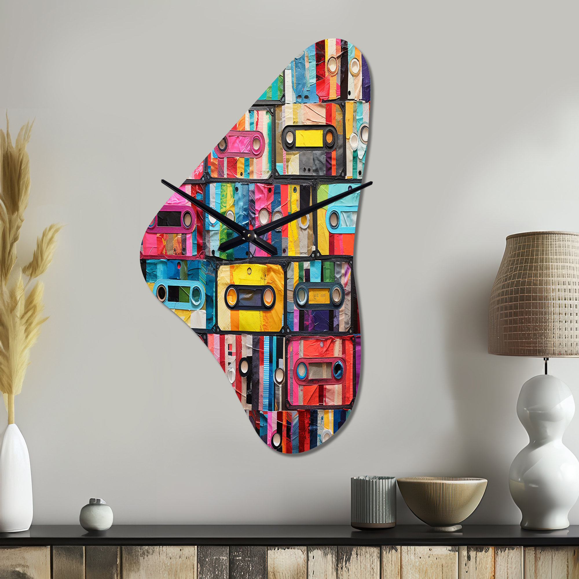 East Urban Home Labarbara Cassette Tapes Tape Mosaic I - Unique Shape ...