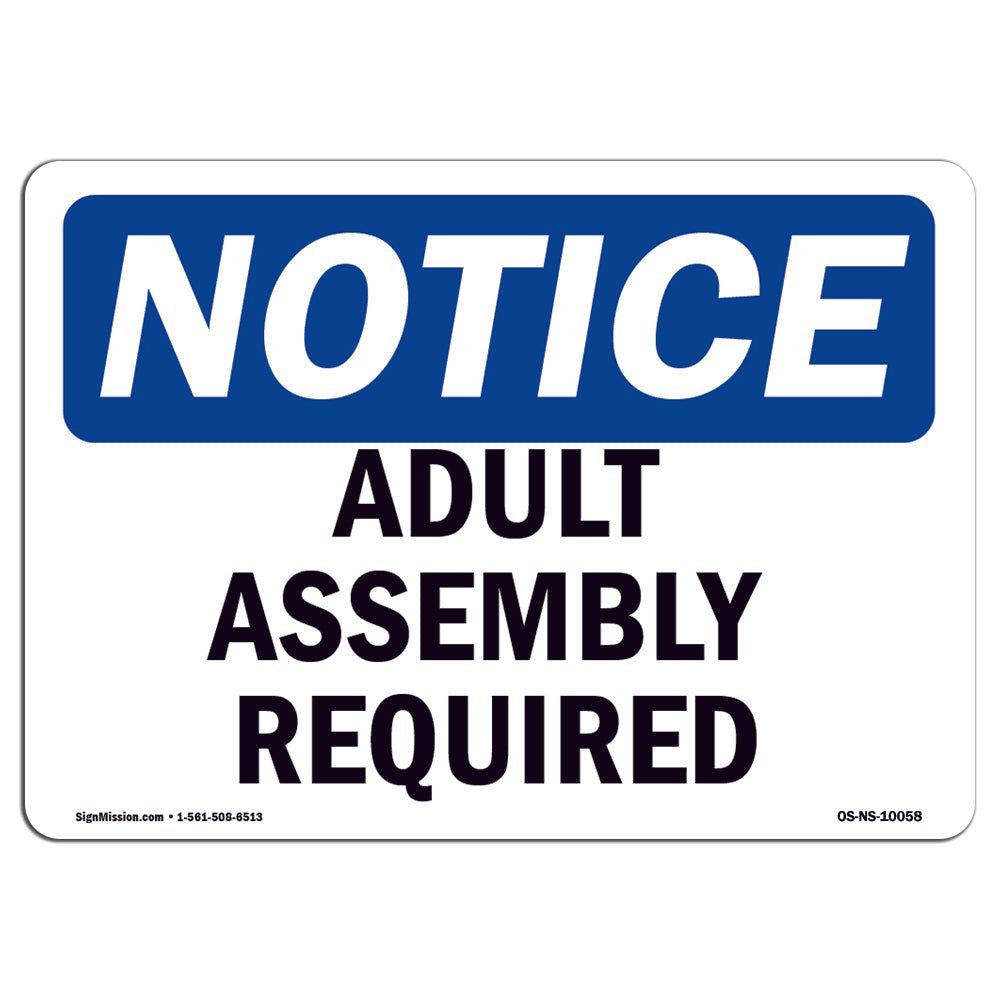 SignMission Adult Assembly Required Sign | Wayfair