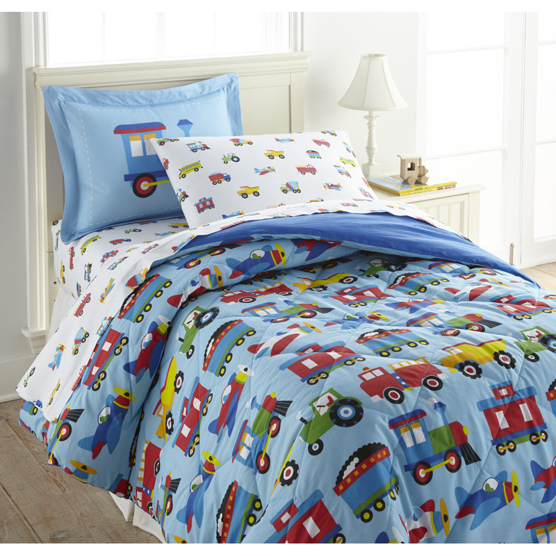 Wildkin Olive Kids Trains, Planes & Trucks 100% Cotton Sheet Set ...