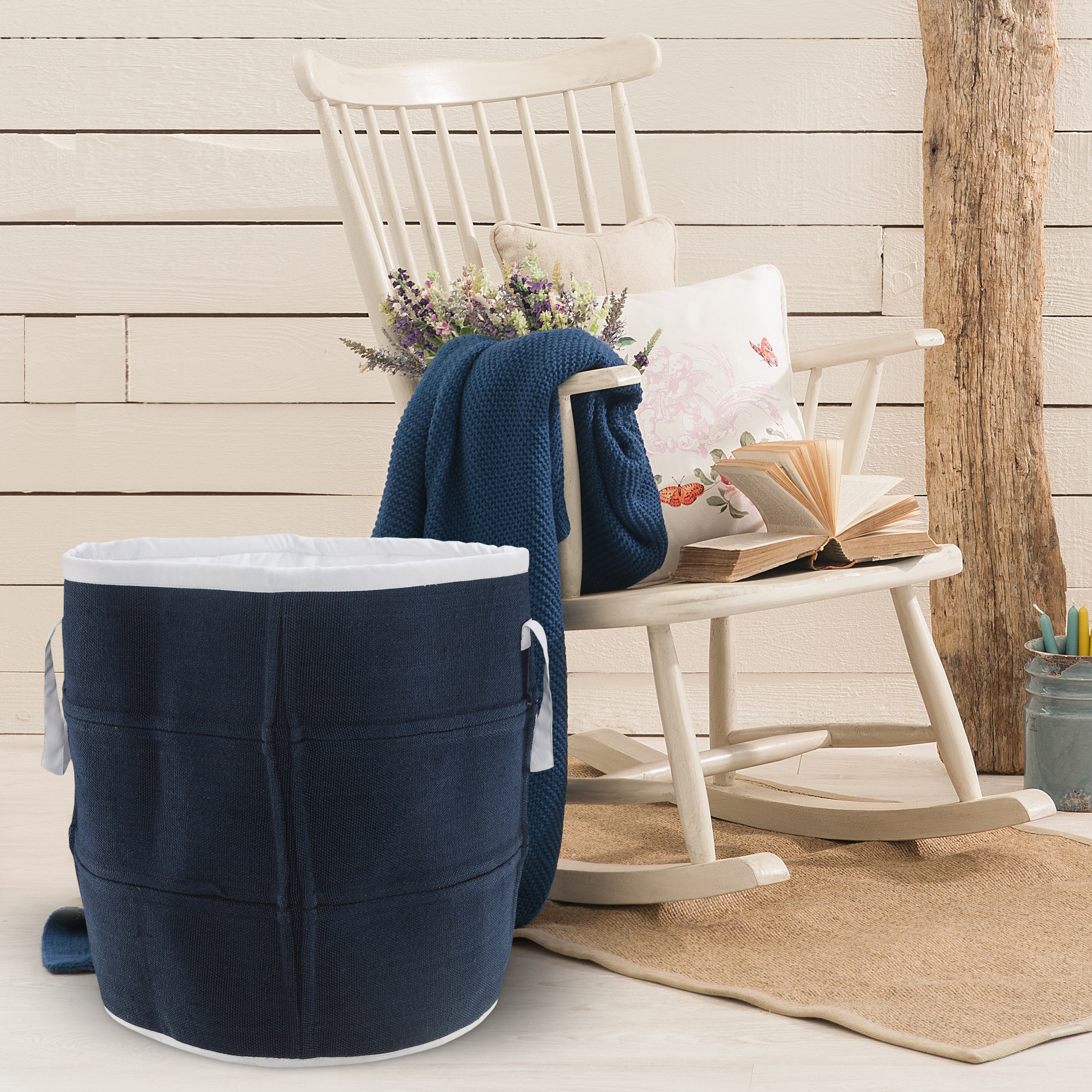 Latitude Run® Solid Indoor Outdoor Storage Cotton Hamper Basket | Wayfair