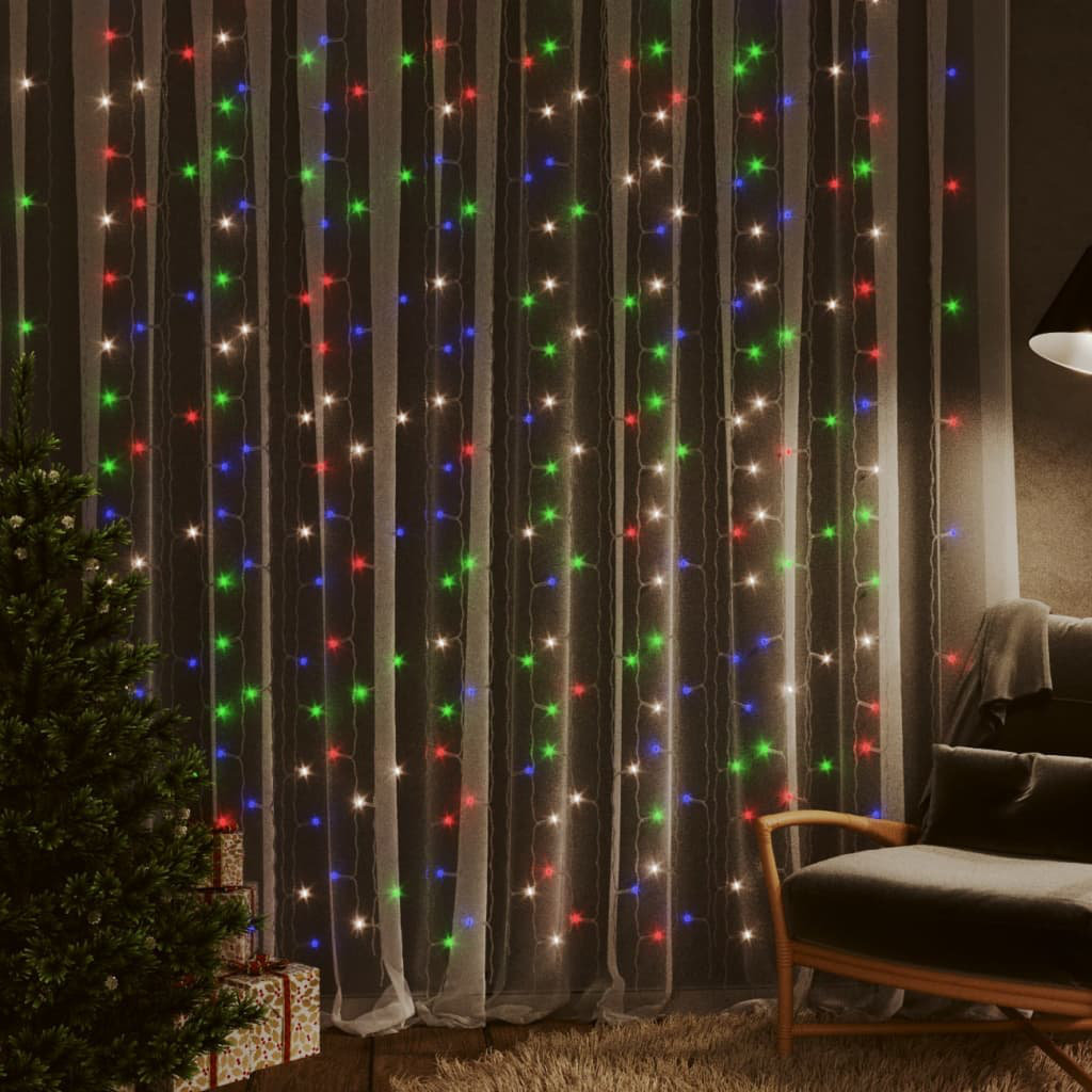 The Holiday Aisle® LED Curtain Fairy Lights Outdoor Holiday Hanging ...