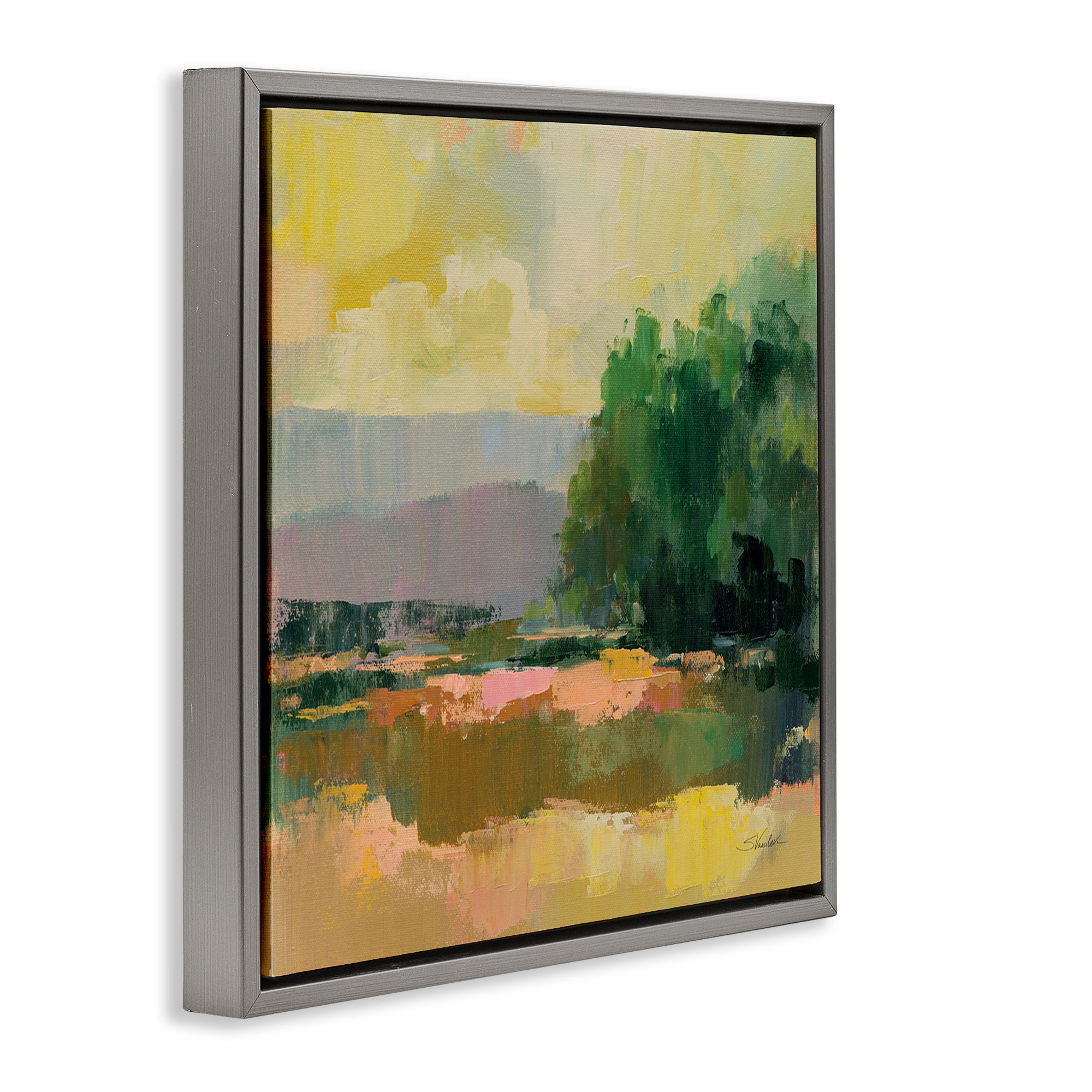 Lark Manor™ Abstract Willow Tree Framed Floater Canvas Wall Art by ...