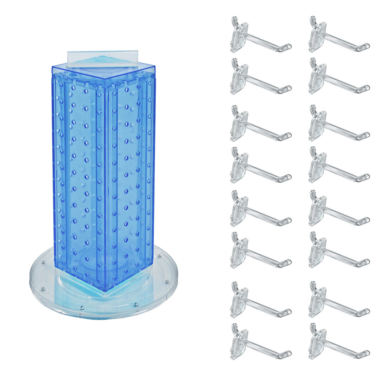 Azar Displays Four-Sided Revolving 4"W x 12"H Pegboard Counter Display ...