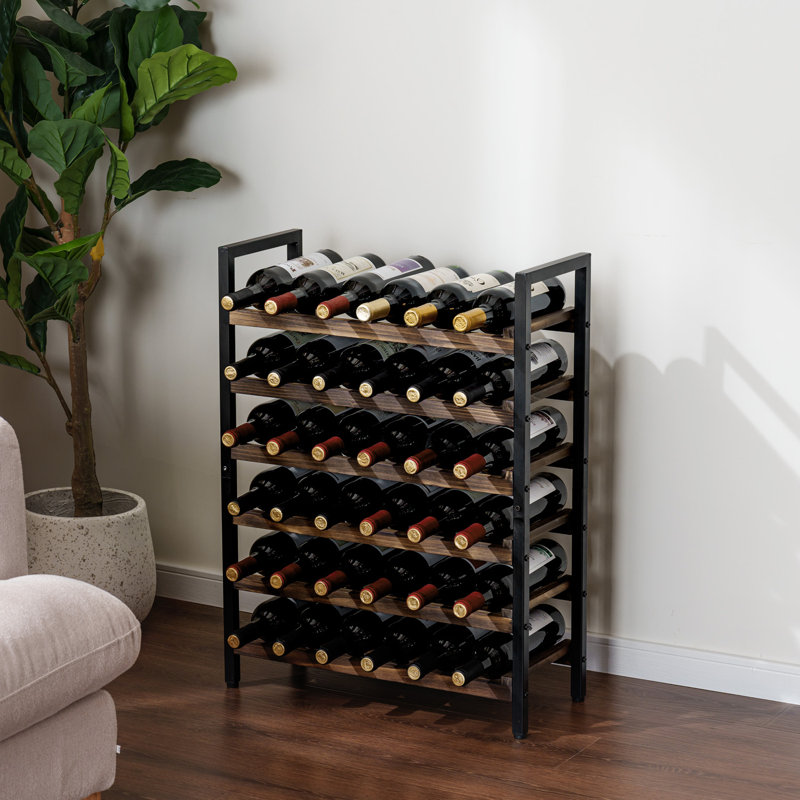 Millwood Pines Catelaya 36 Bottle 6 Tier Floor Wine Bottle Rack in ...