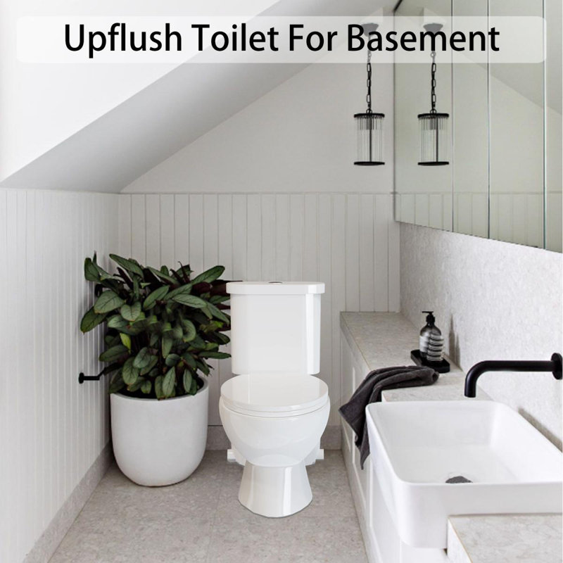 SUPERFLO Macerating Toilet System, Two Piece Upflush Toilet for ...