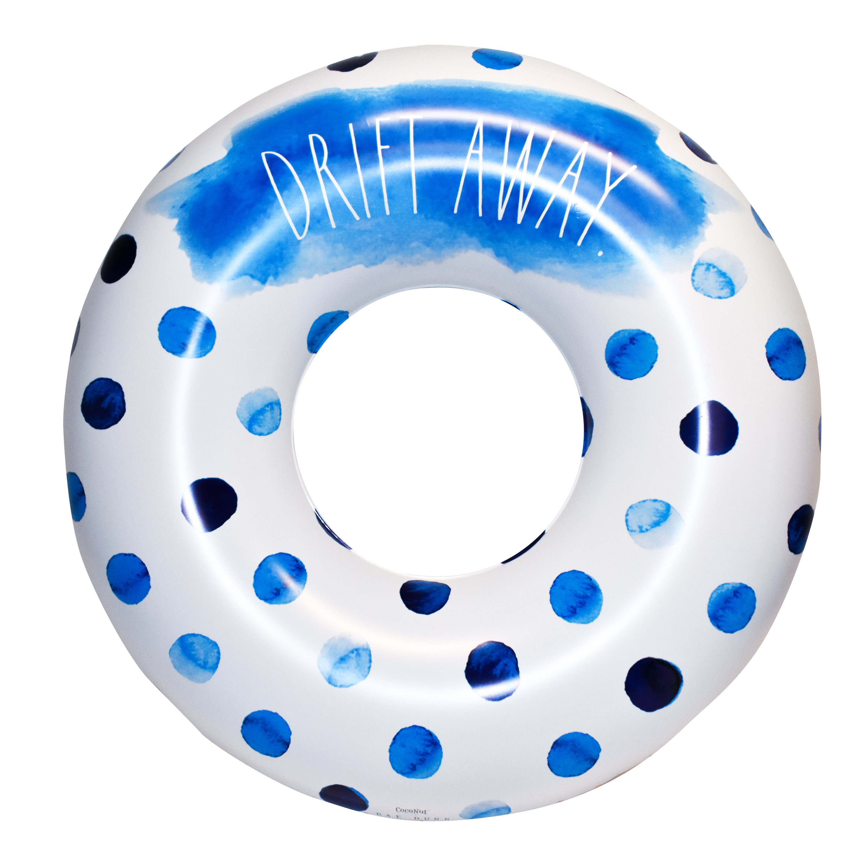 CocoNut Float Rae Dunn 48" Ring Float - Indigo Polka Dot Pattern | Wayfair