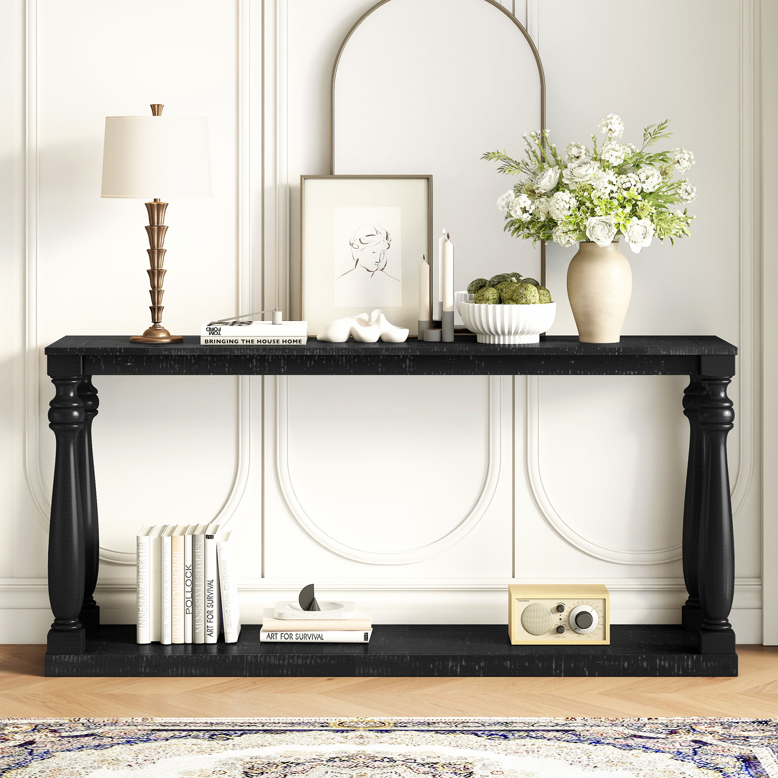 Ophelia & Co. Vintage Wood Grain Console Table - Wayfair Canada