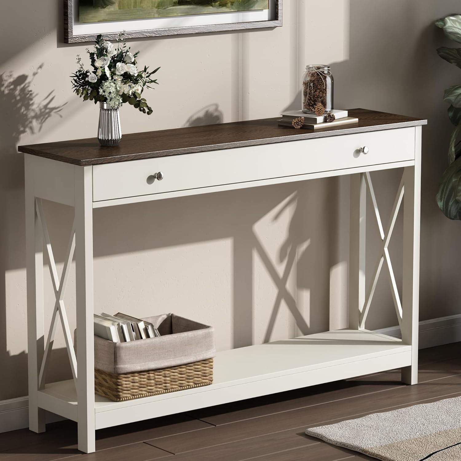 Breakwater Bay Storage Shelves, Foyer Sofa Table Narrow For Entryway ...