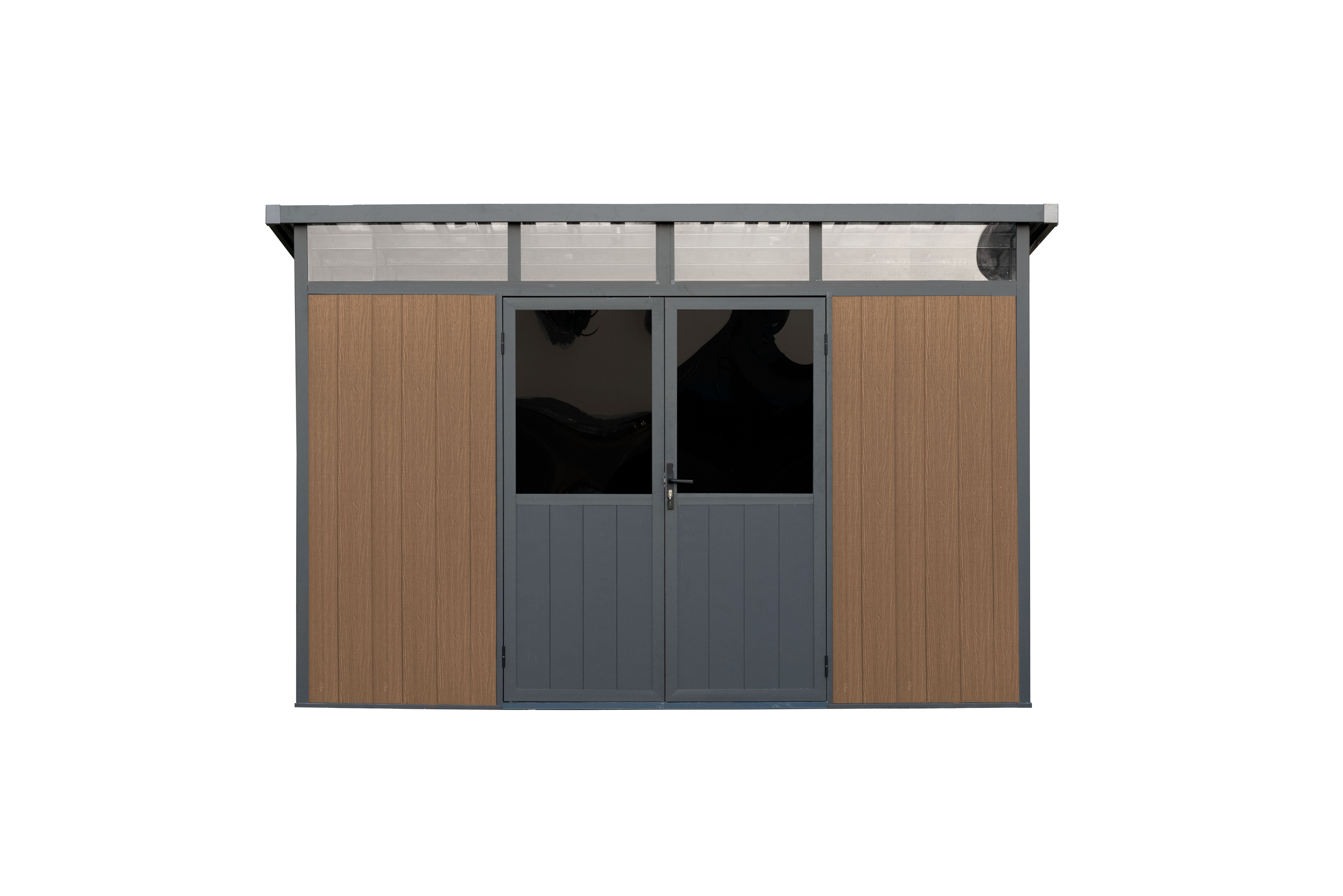 Leisure Season Wood Plastic Composite Heavy Duty Storage Shed With ...