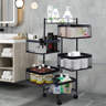 Three Star Im/Ex Inc. 360 Degree Rotating Storage Rack Kitchen Cart ...
