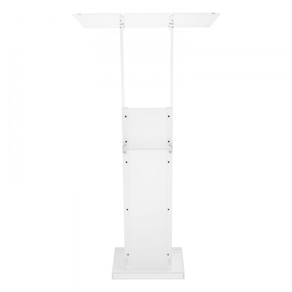 VEVOR Podium Stand 50 in Portable Acrylic Lectern Storage Shelf Wide ...
