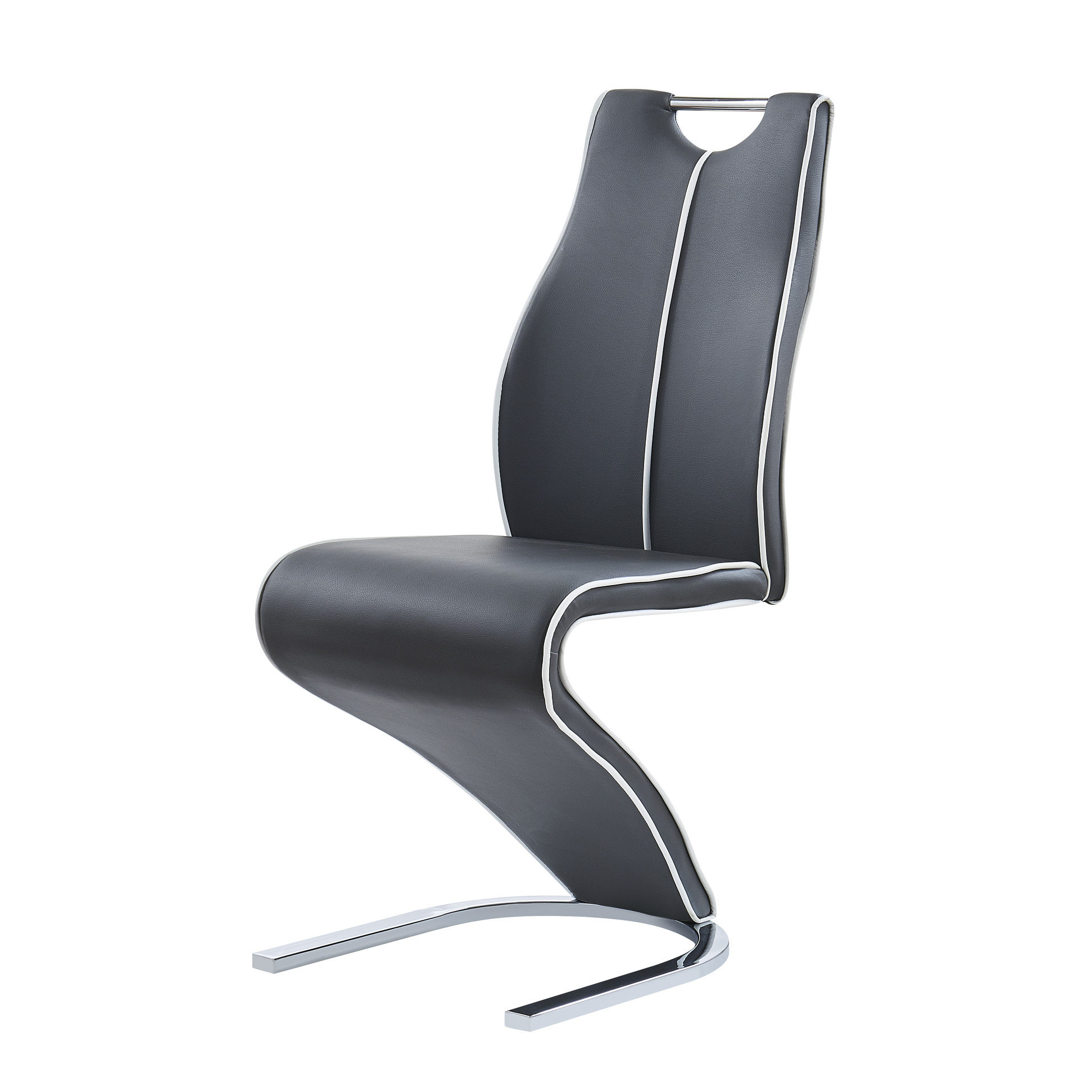 Hokku Designs Grey Dining Chairs Two Ornamental Chairs - Zigzag Styled ...