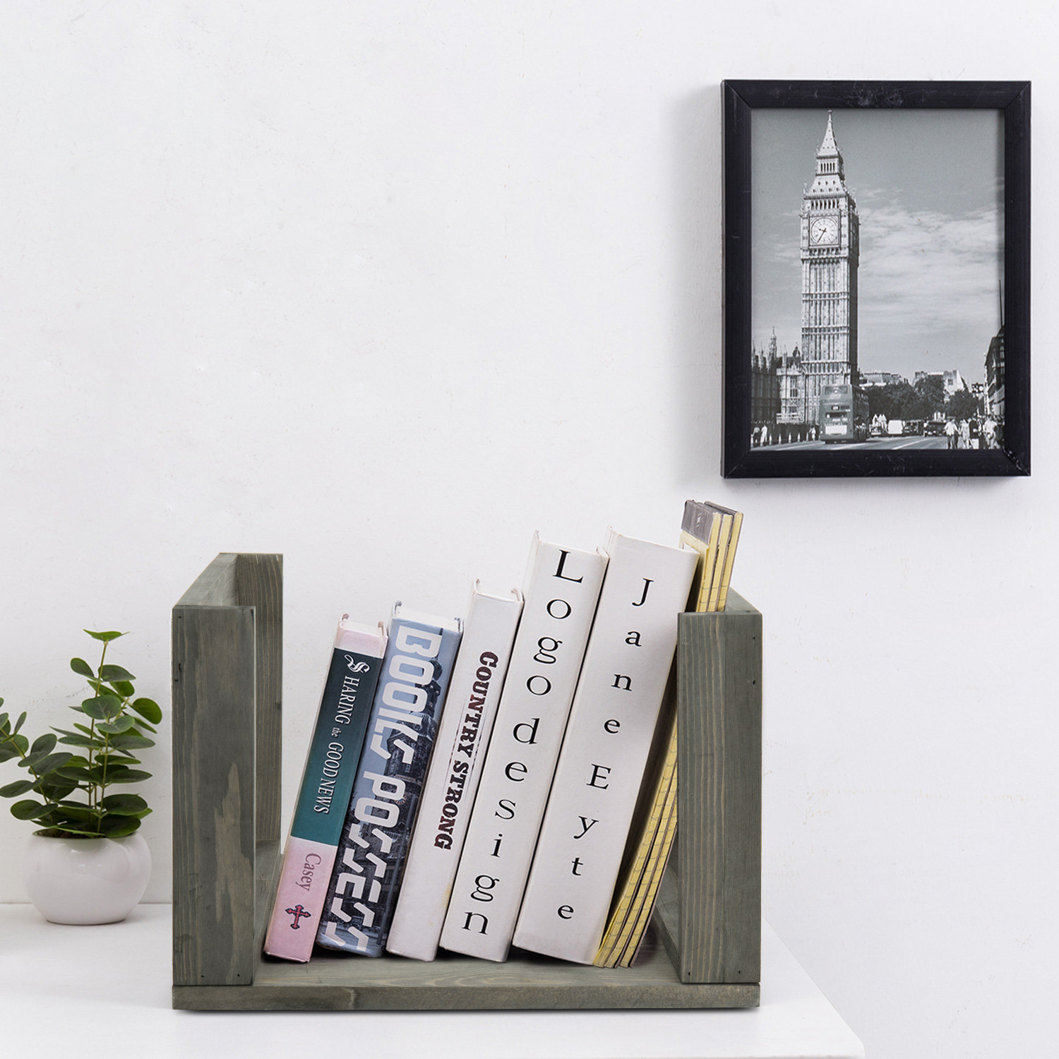 Gracie Oaks Solid Wood Vinyl LP Record Media Storage Organizer ...