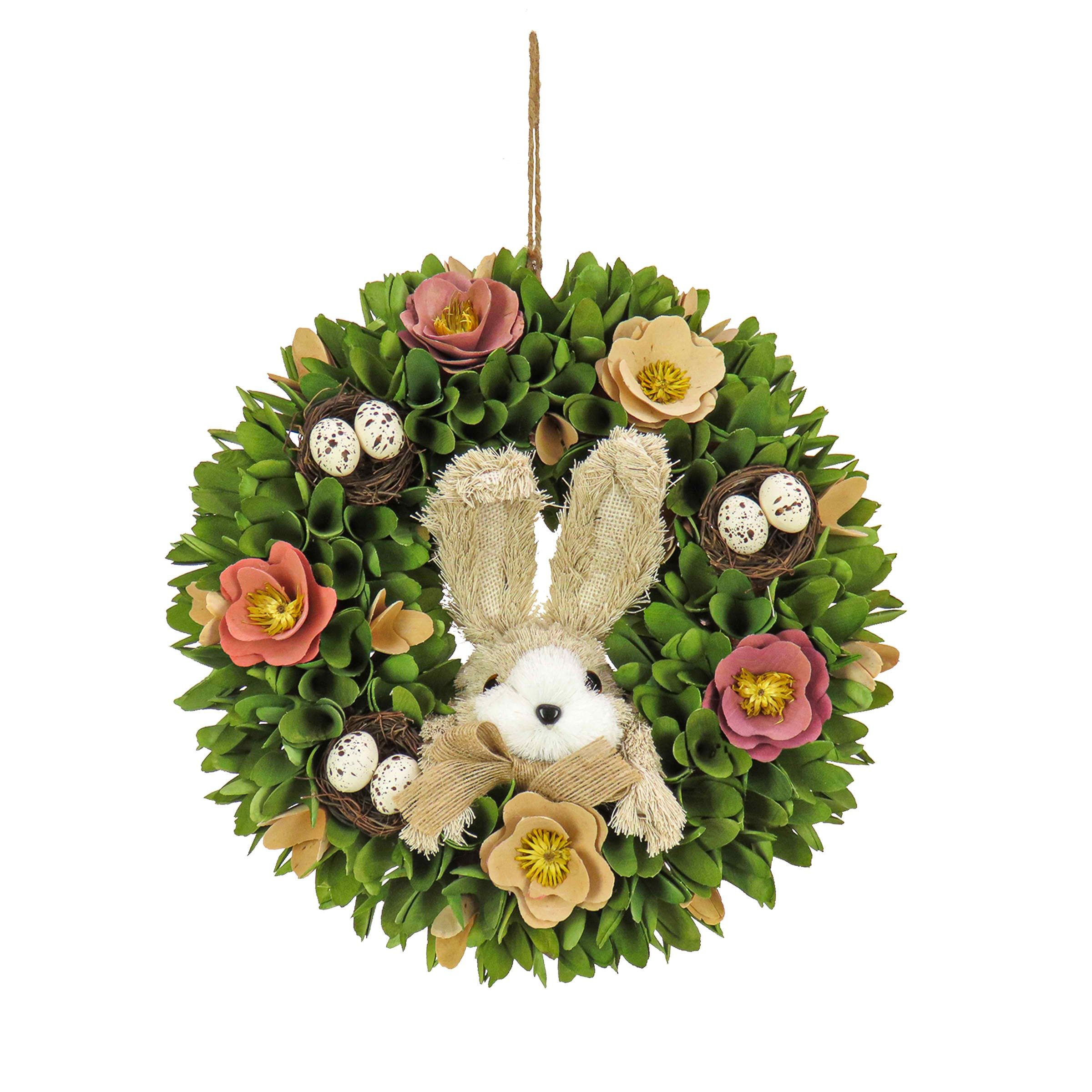 The Holiday Aisle® 13" Woodcut Floral Easter Decoration | Wayfair