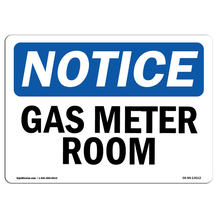 SignMission Gas Meter Room Sign | Wayfair
