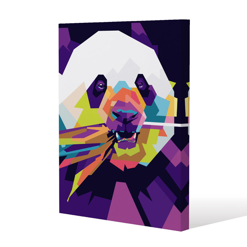 World Menagerie pop art of Panda Slim Style Canvas Print, 15mm Slim ...