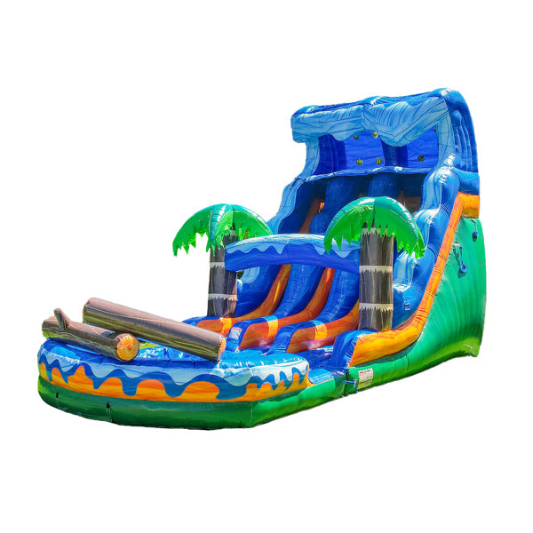 Xjump Jungle Falls 17' Water Slide With Detachable Pool | Wayfair