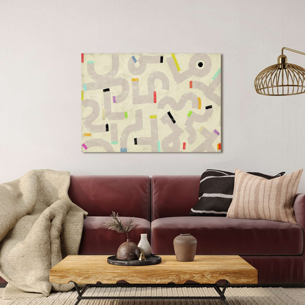 Ivy Bronx "Geometric Painting: Funky Signs" By Kaj Rama | Wayfair.co.uk