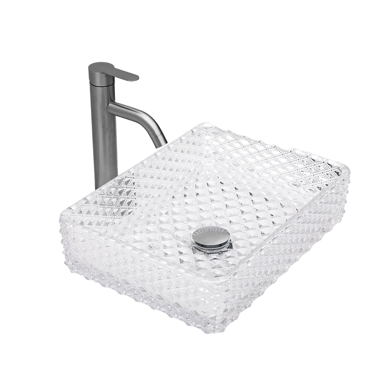 Ebern Designs Bathroom Vessel Sink Above Counter White Bowl Sink ...
