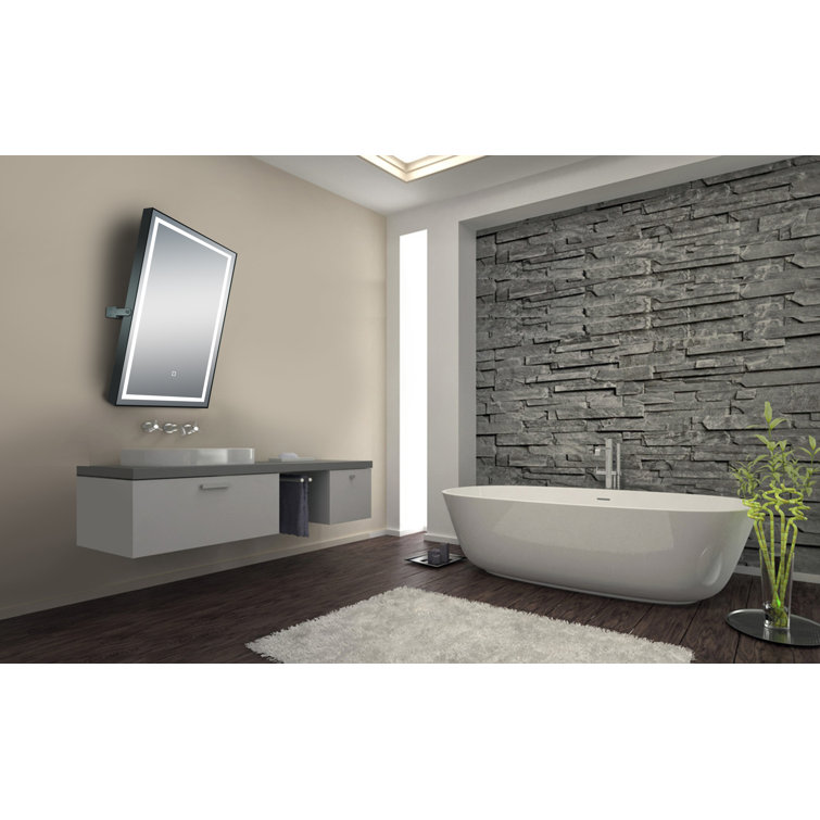 Ivy Bronx Martens Modern & Contemporary Pivoting LED Lighted Bathroom ...