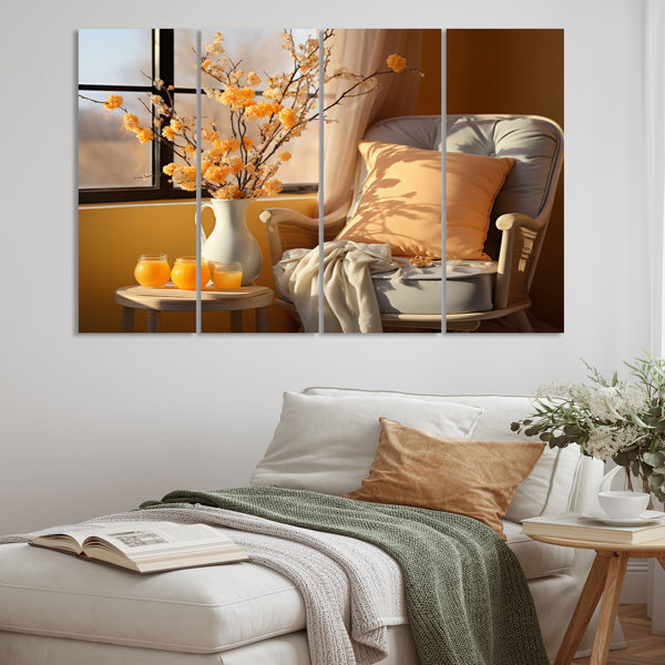 Red Barrel Studio® Country Charm Apricot Glow II On Metal 4 Pieces Set ...