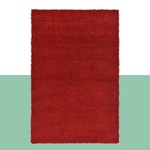 Ebern Designs Angeline Cherry Red Area Rug & Reviews | Wayfair