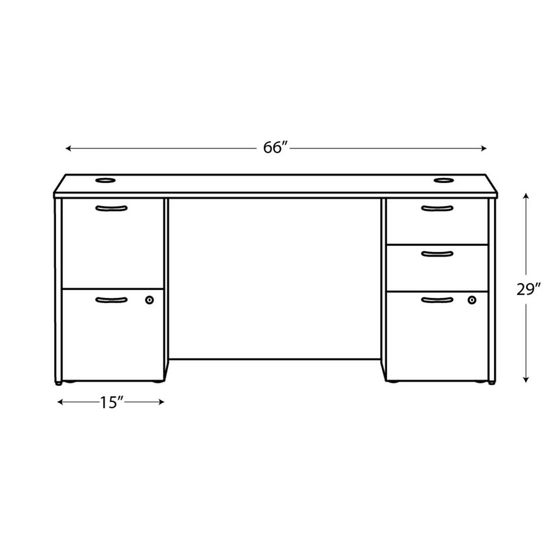 HON Mod Double Pedestal Desk | Wayfair