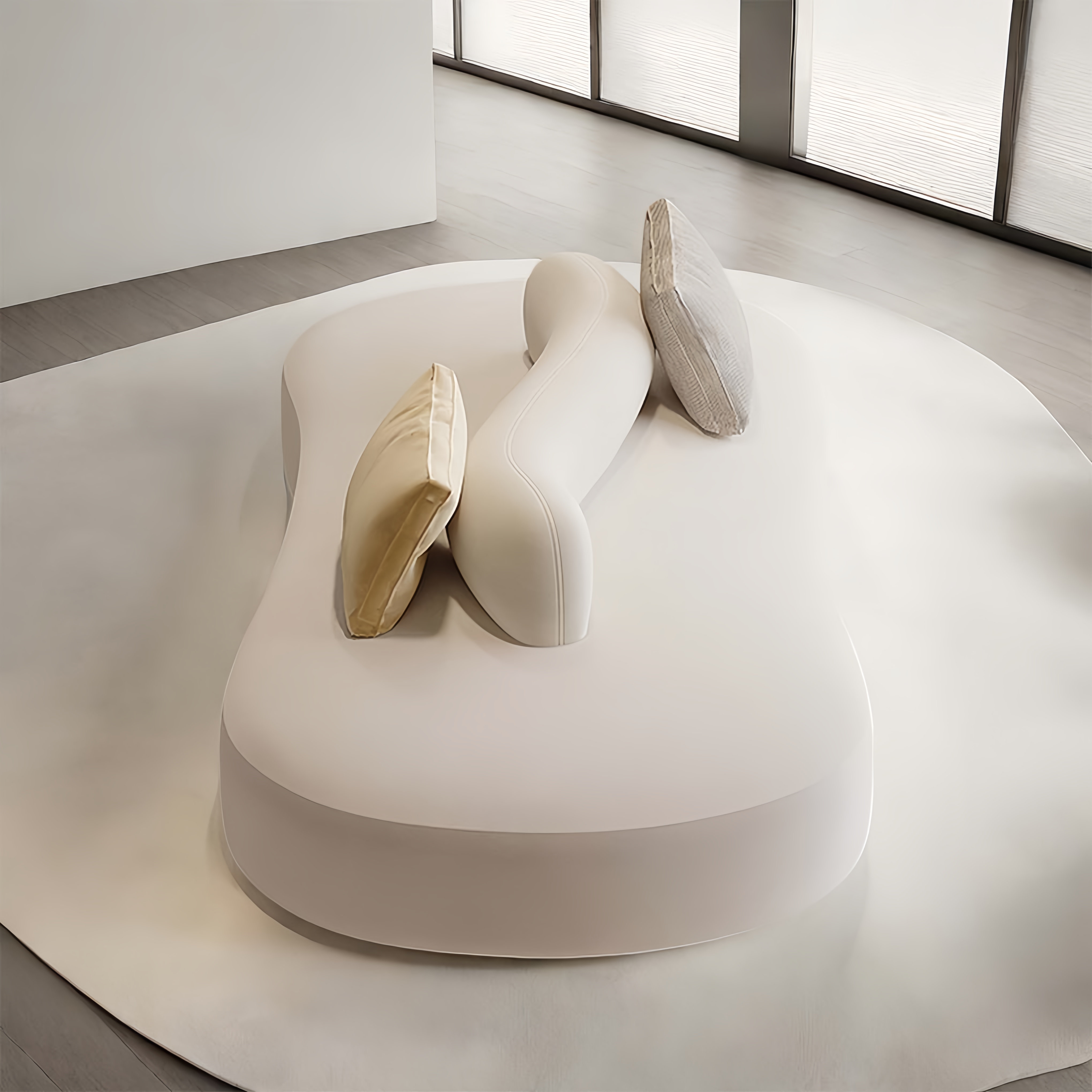 Brayden Studio® Modern Flannel Standard Double-sided Seating Solid Wood ...