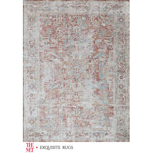 Exquisite Rugs The Met x Exquisite Rugs Antique Loom Rust/Beige Area ...