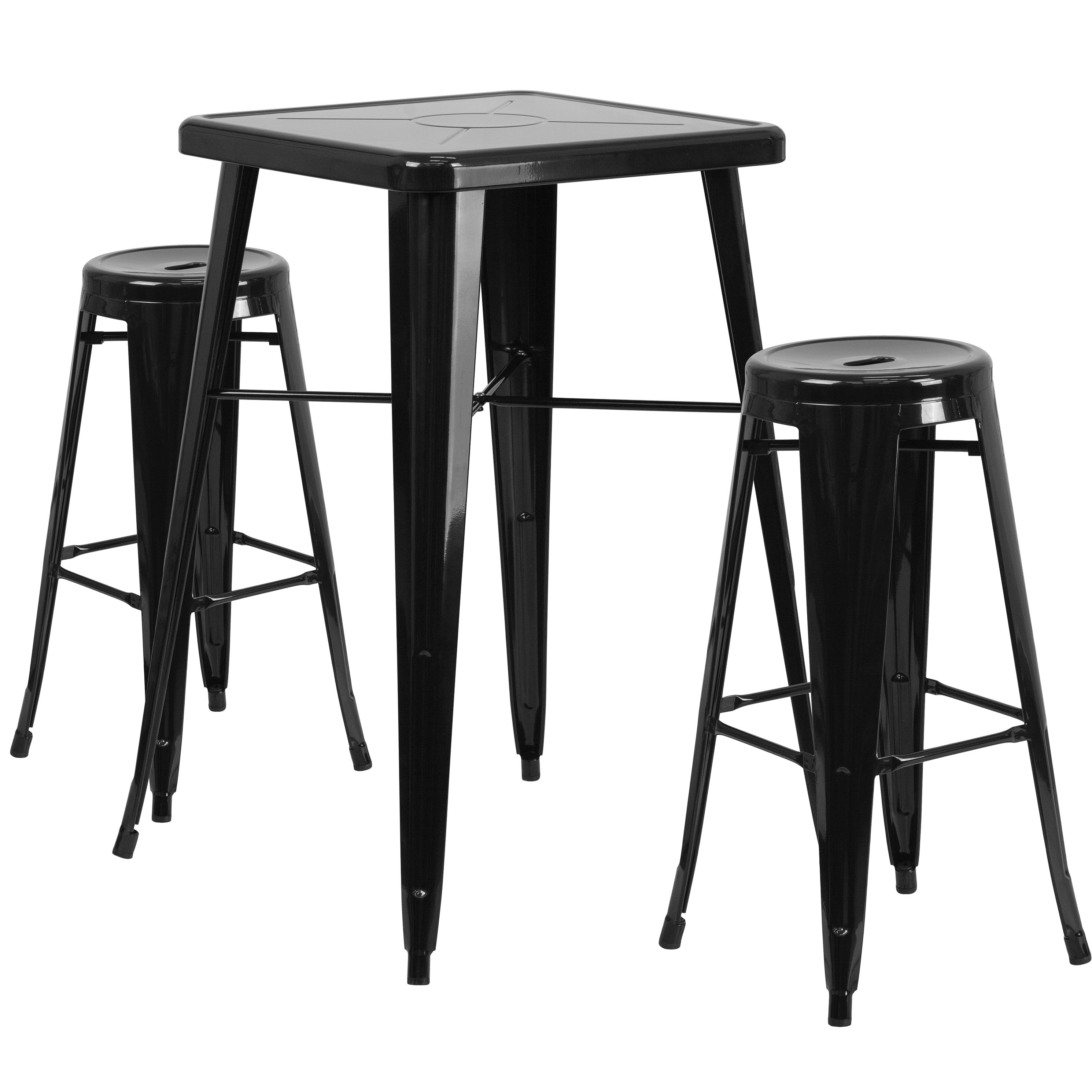 Williston Forge Linn 3 Piece Bar Table Set & Reviews | Wayfair
