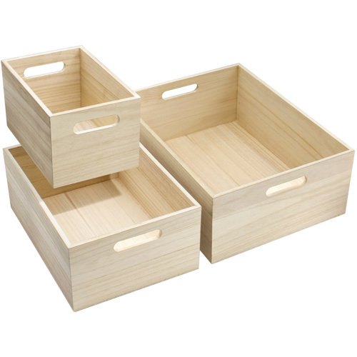 Wood Storage Containers | Wayfair