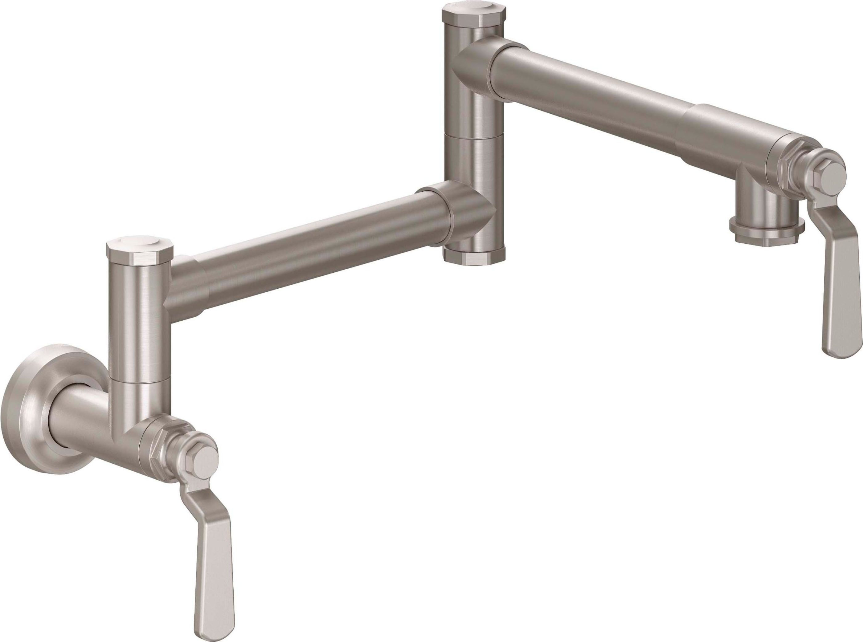 California Faucets Pot Filler - Dual Handle Wall Mount - Industrial ...