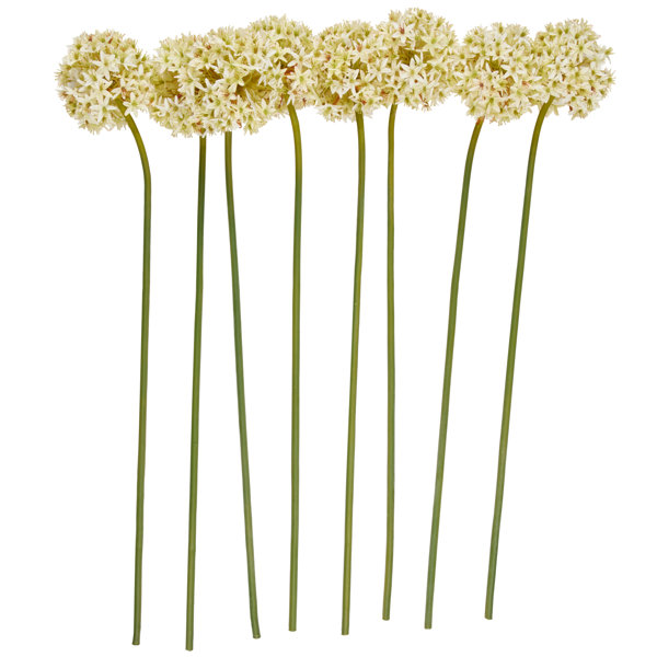 Primrue Cole And Grey Polyester Tall Allium Artificial Flower Stem ...