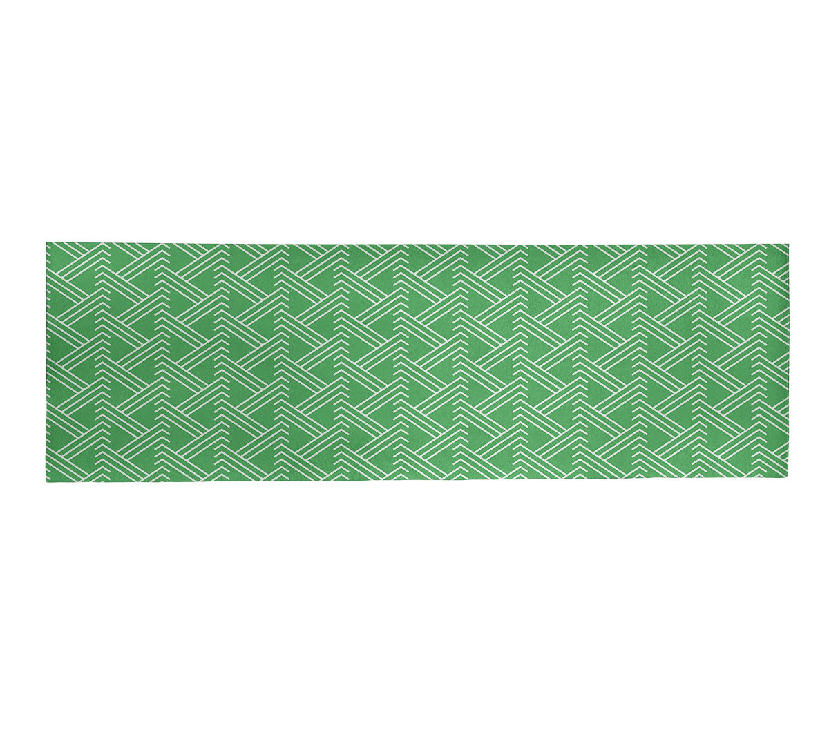 East Urban Home Zig Zag Green/White Area Rug | Wayfair