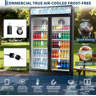 LumiParty 34.8 Cu.Ft Commercial Beverage Cooler, Double Door Glass ...