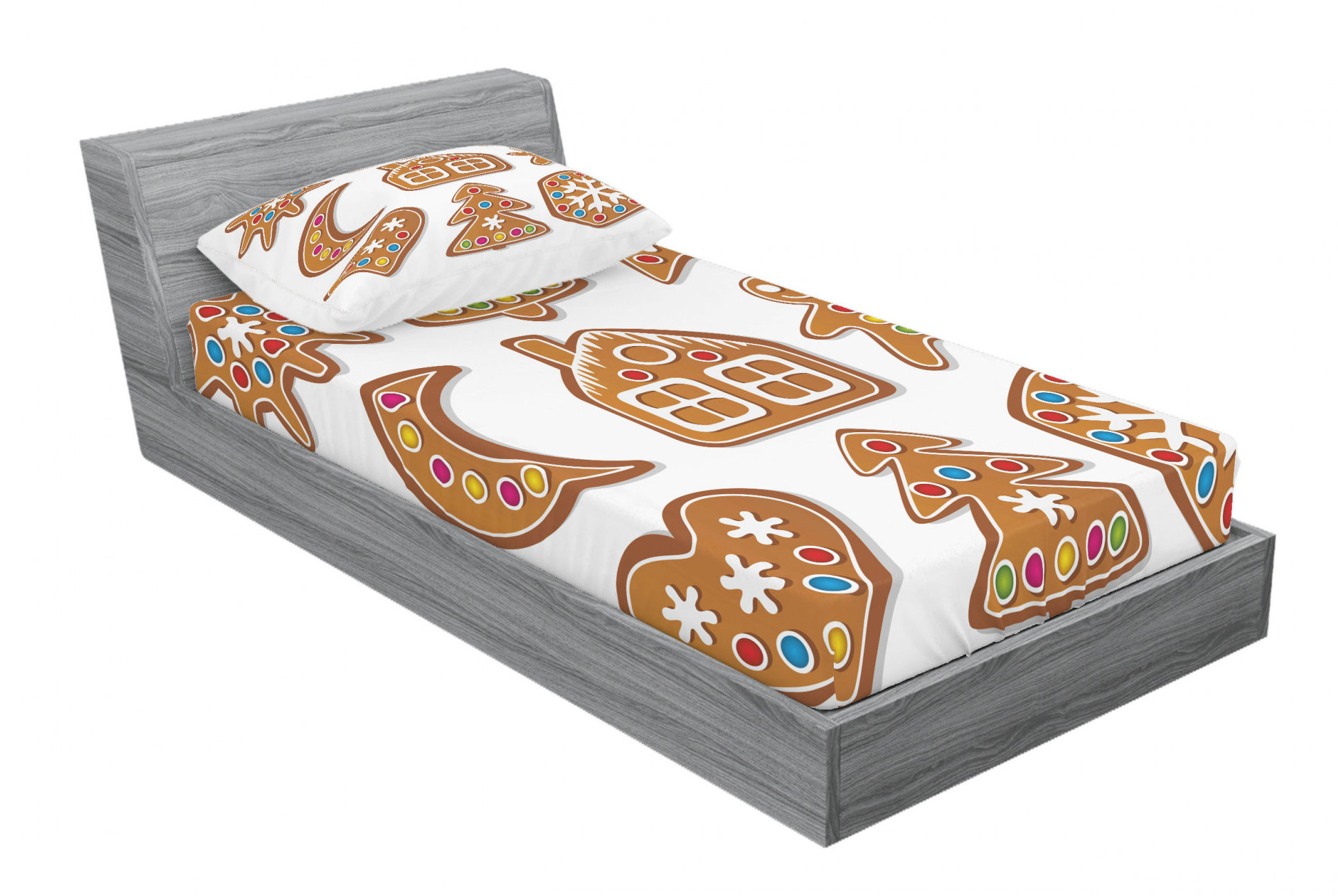 Ambesonne Gingerbread Sheet Set | Wayfair