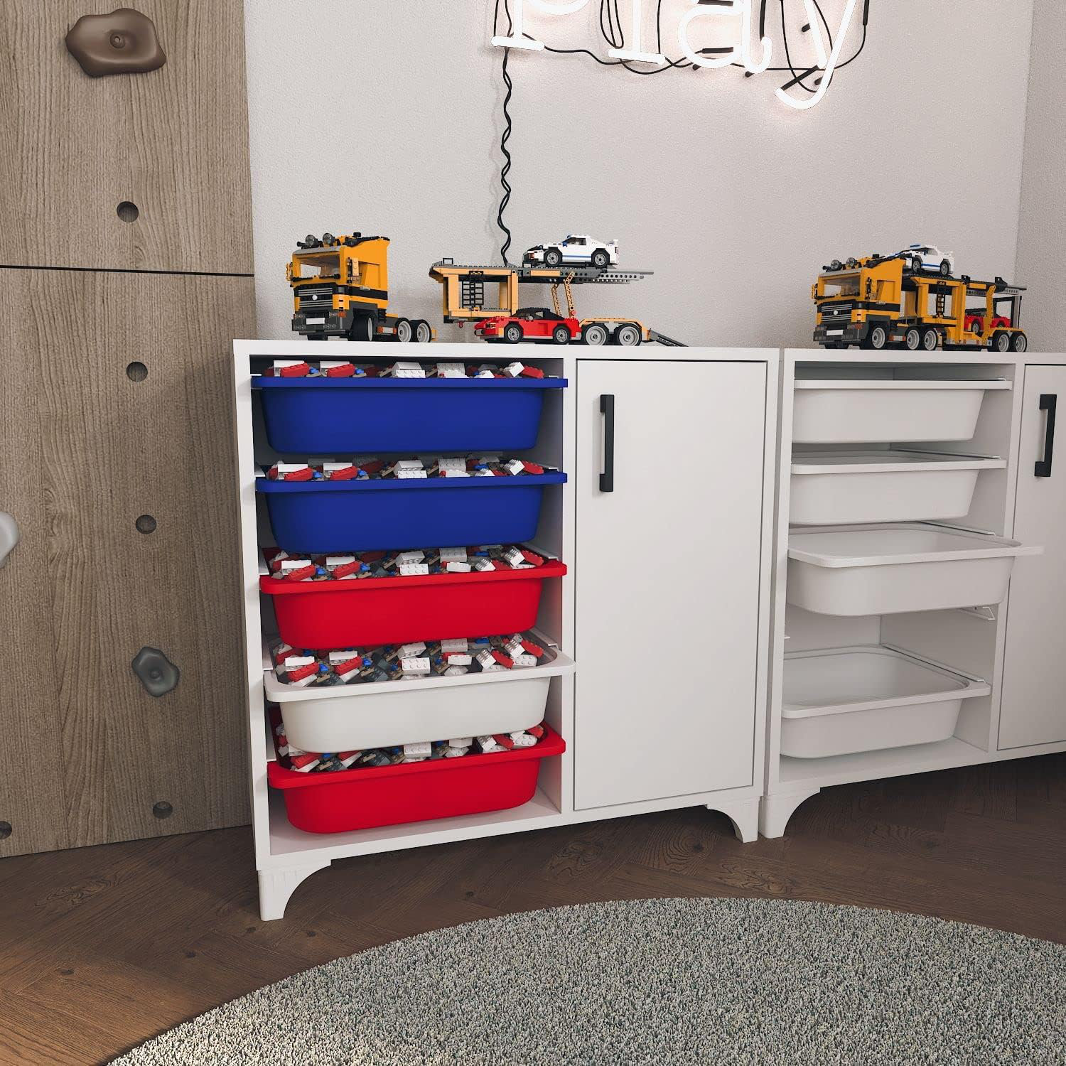 Isabelle & Max™ Manufactured Wood White Toy Organizer with 5 Bins and ...