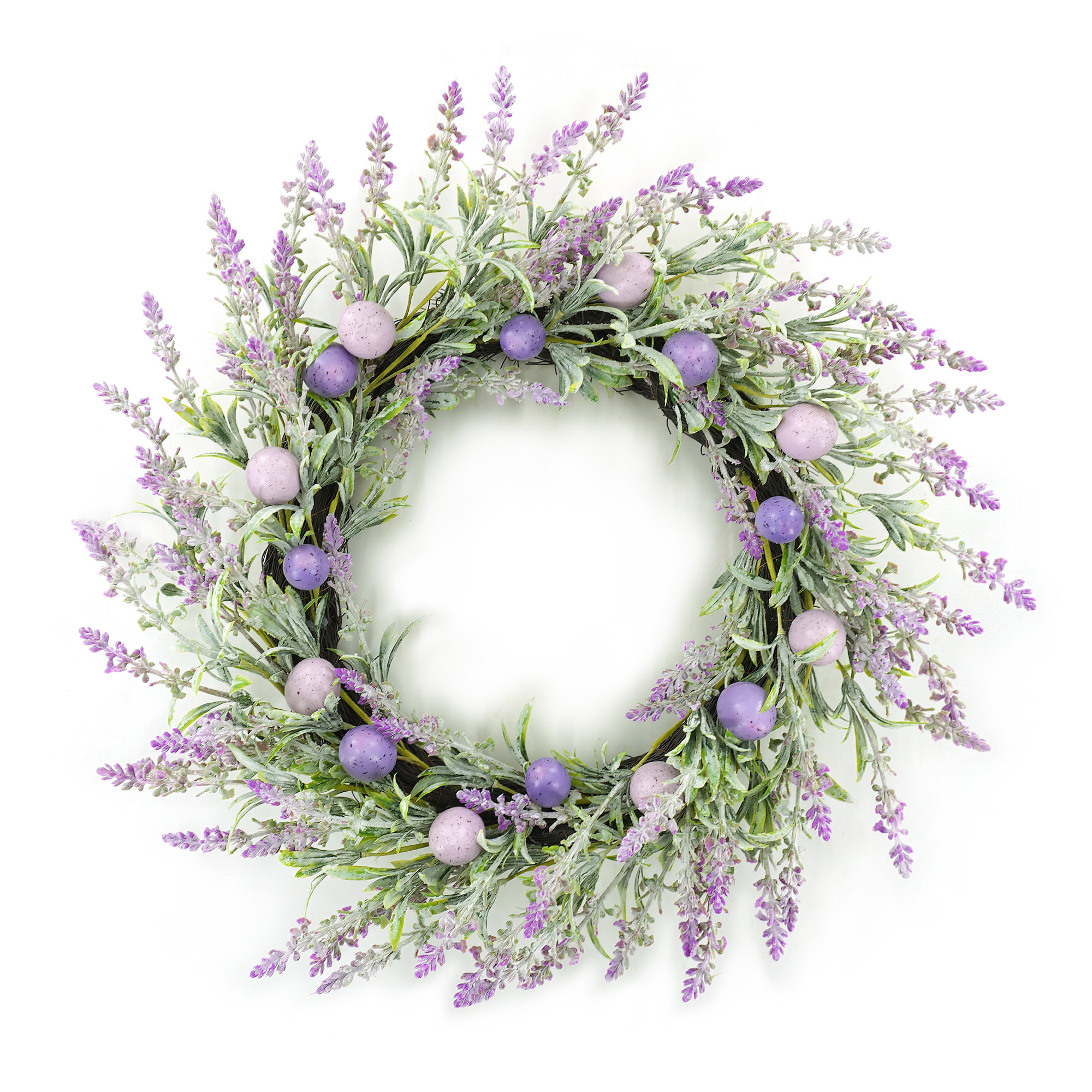 Primrue 22" Purple Egg And Melbourne Spring Wreath & Reviews - Wayfair ...