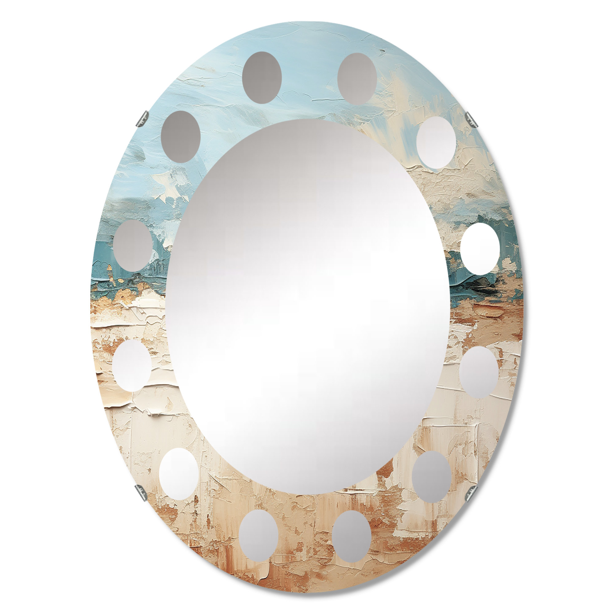 Design Art Coastal Beach Sand Whispers I Mirror | Wayfair
