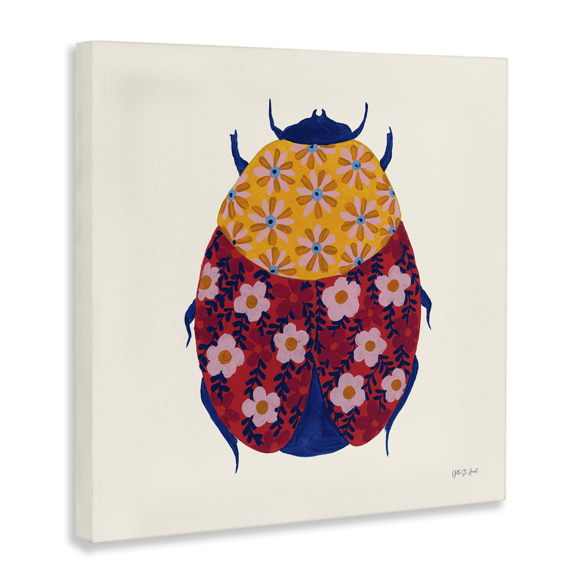 Rosalind Wheeler Chromatic Blooming Beetle Canvas Wall Art by Yvette St ...