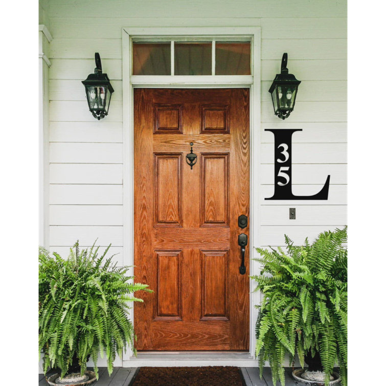 Latitude Run® Monogram Address Sign - Metal Wall Art | Wayfair