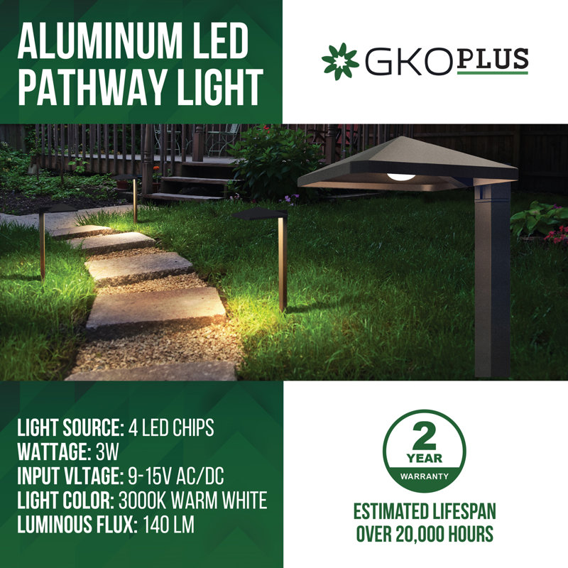 GKOplus Steel Low Voltage Integrated LED Pathway Light Pack | Wayfair
