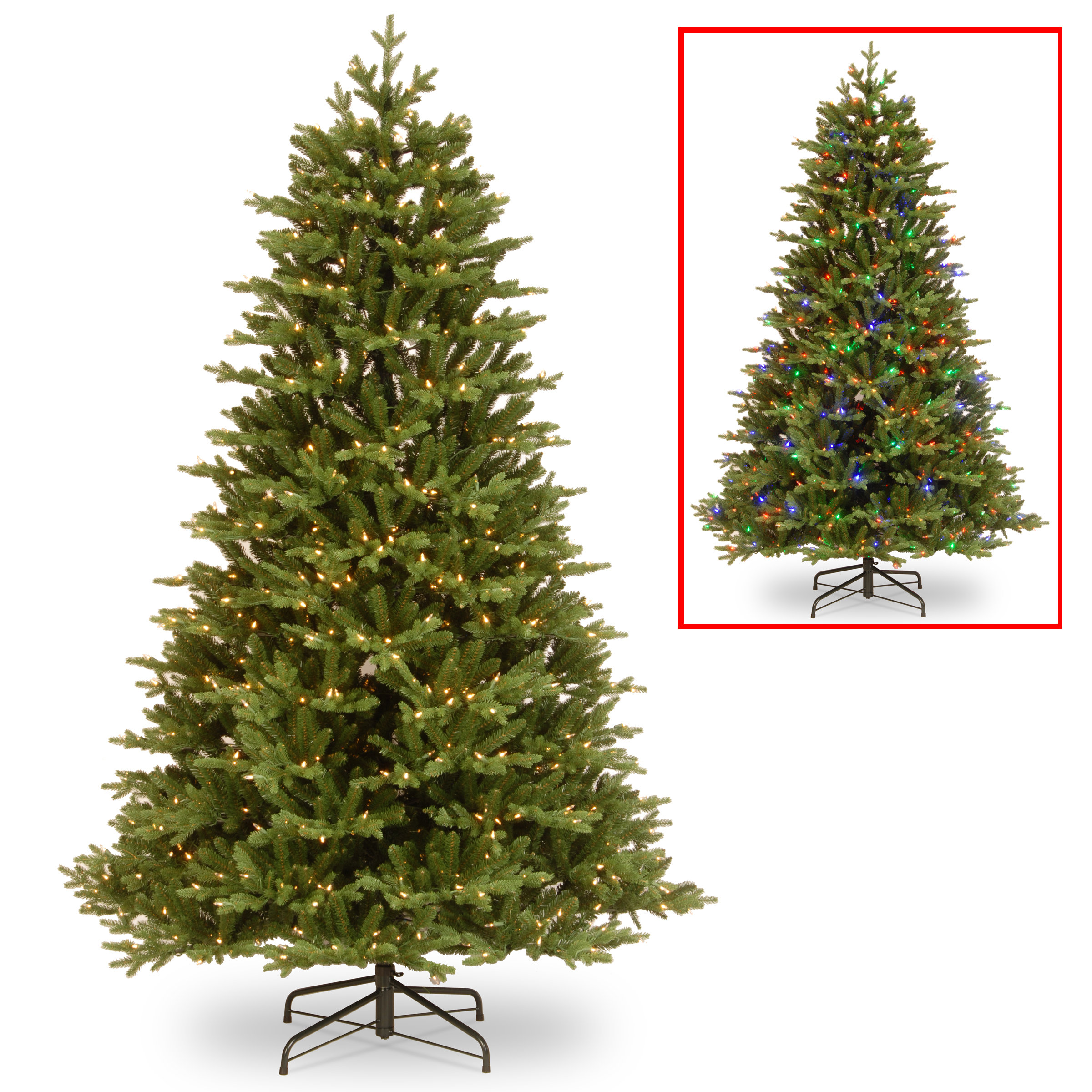 The Holiday Aisle® 90" H Black Cedar Flocked/Frosted Christmas Tree ...