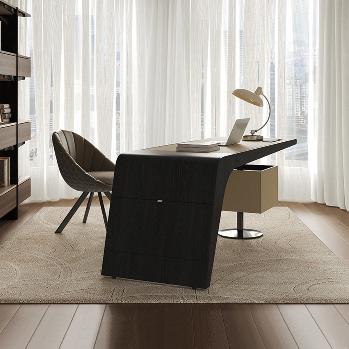 Isla Hopping Modern Minimalist Rectangular Solid Wood Desk - Wayfair Canada