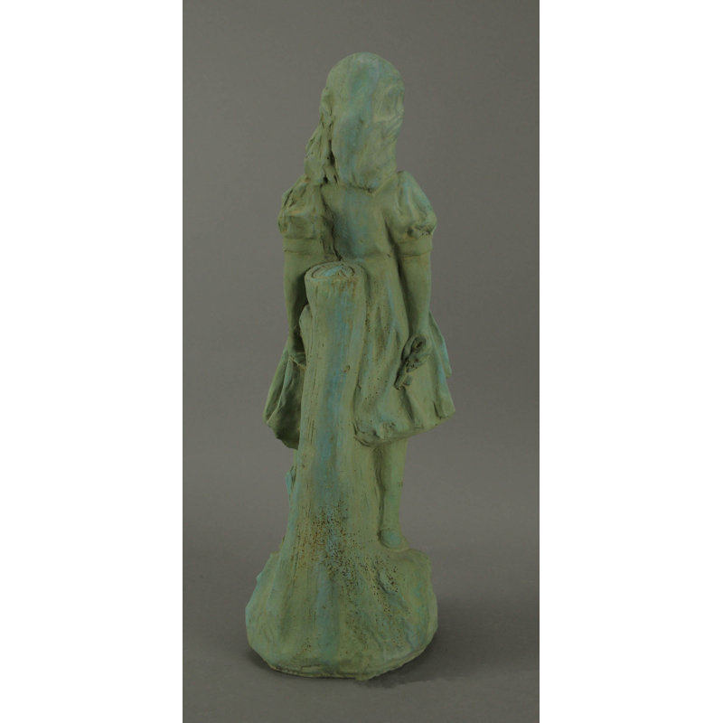 Alcott Hill® Ahja Alice In Wonderland Verdigris Finish Statue 19.5 In ...
