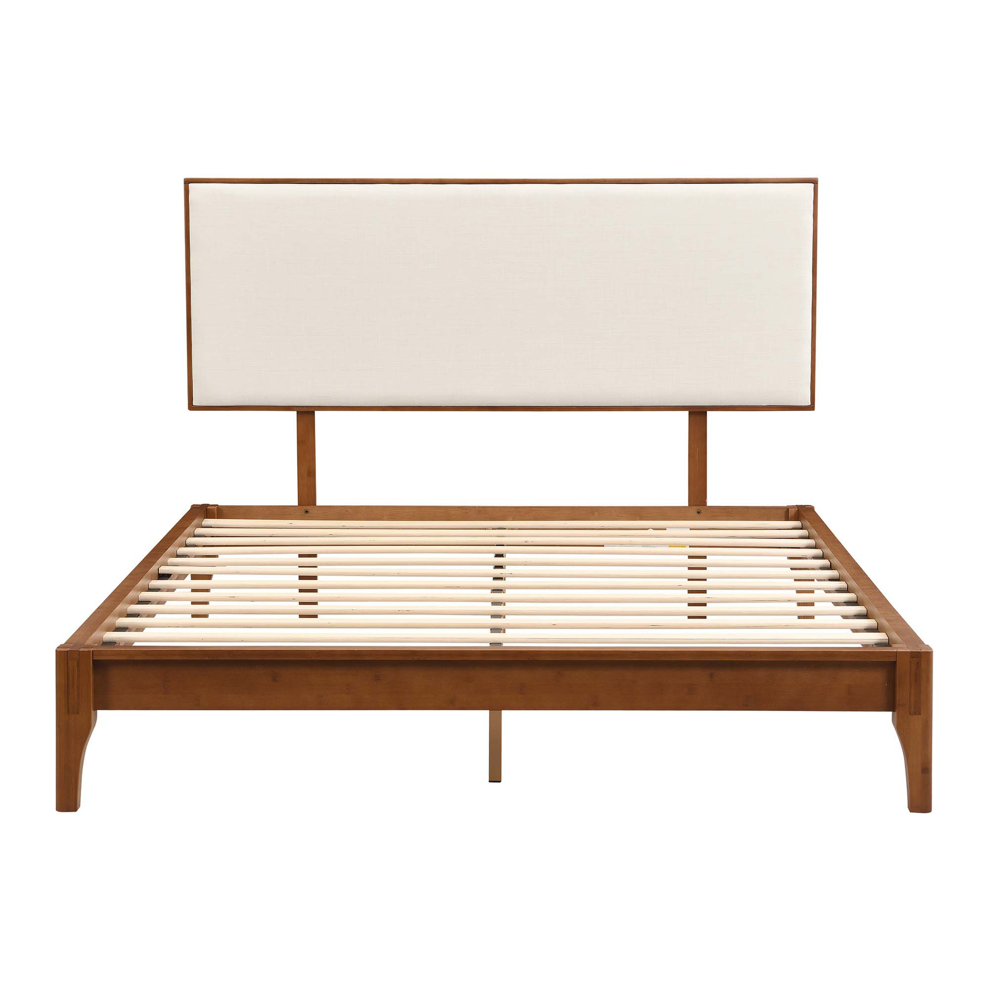 House of Hampton Solid Dry Bamboo Wood 12 Inch Platform Bed, With ...