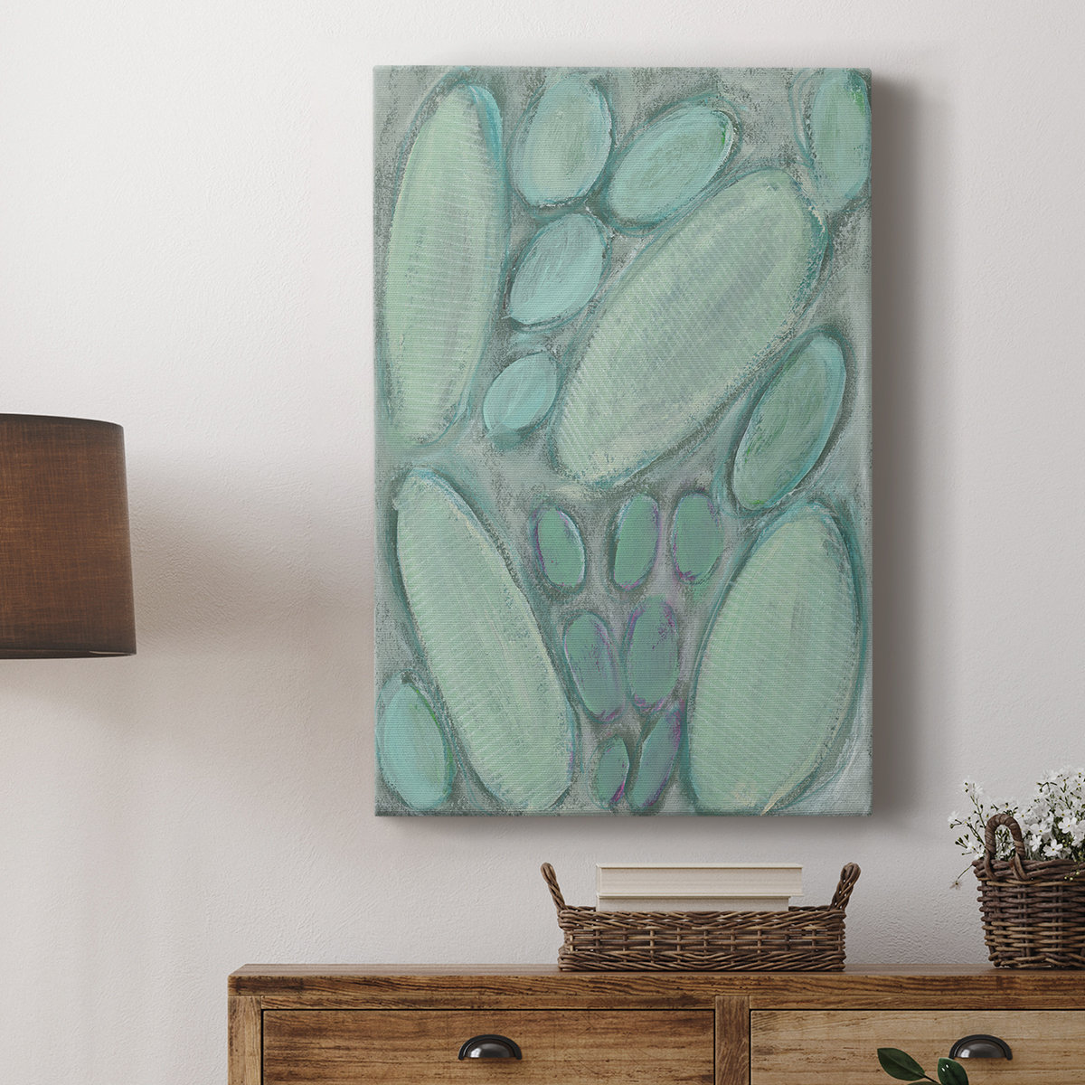 Dakota Fields Blue Orbs I -Custom Wrapped Gallery Cavas - Wayfair Canada