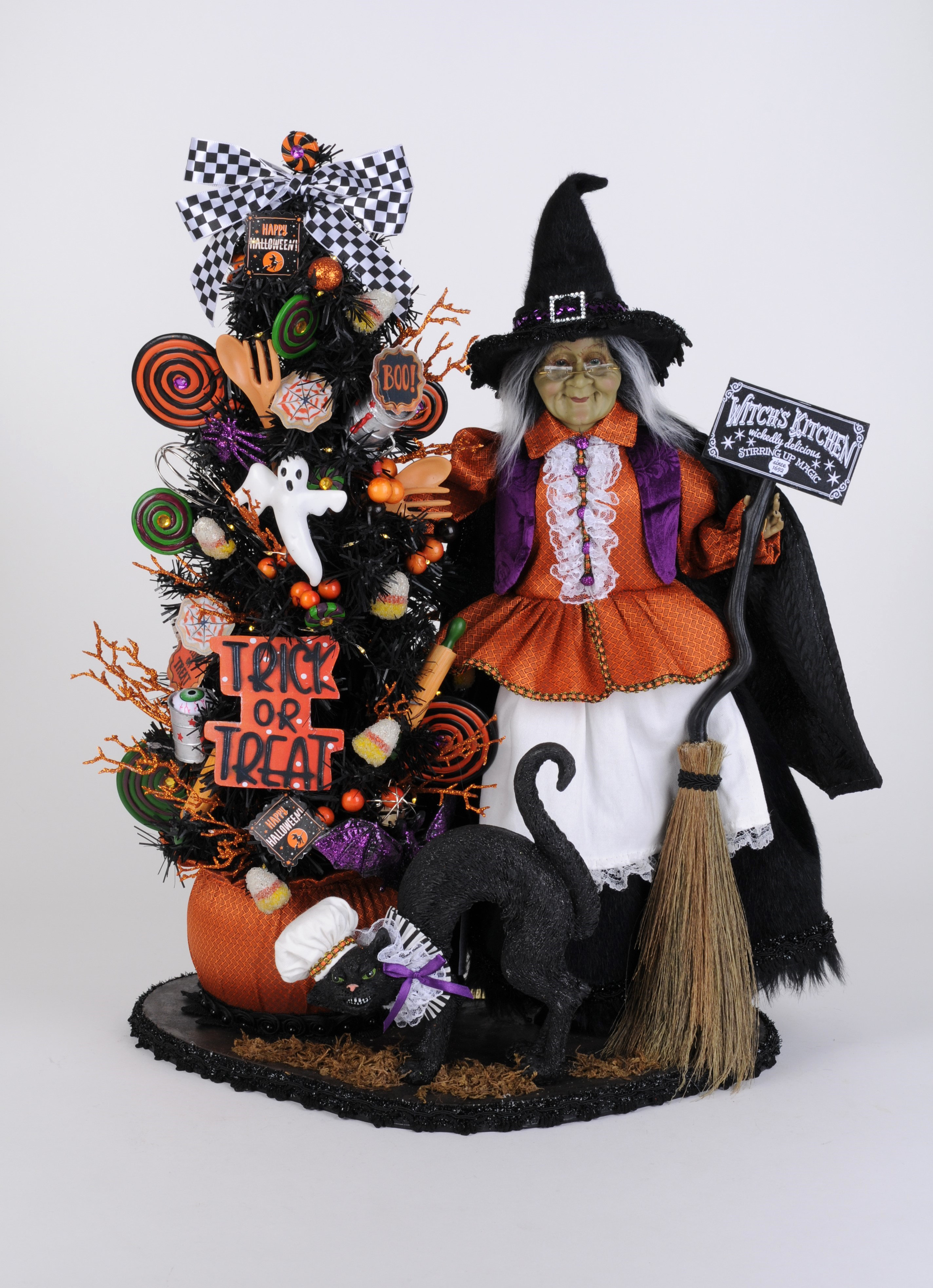 Karen Didion Originals Lighted Tricks or Treats Kitchen Witch | Perigold